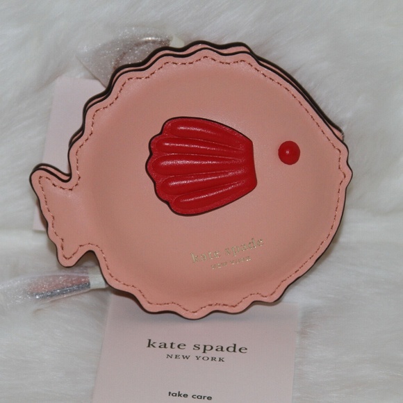 kate spade | Bags | Nwt Kate Spade Puffer Fish Keychain Coin Purse ...